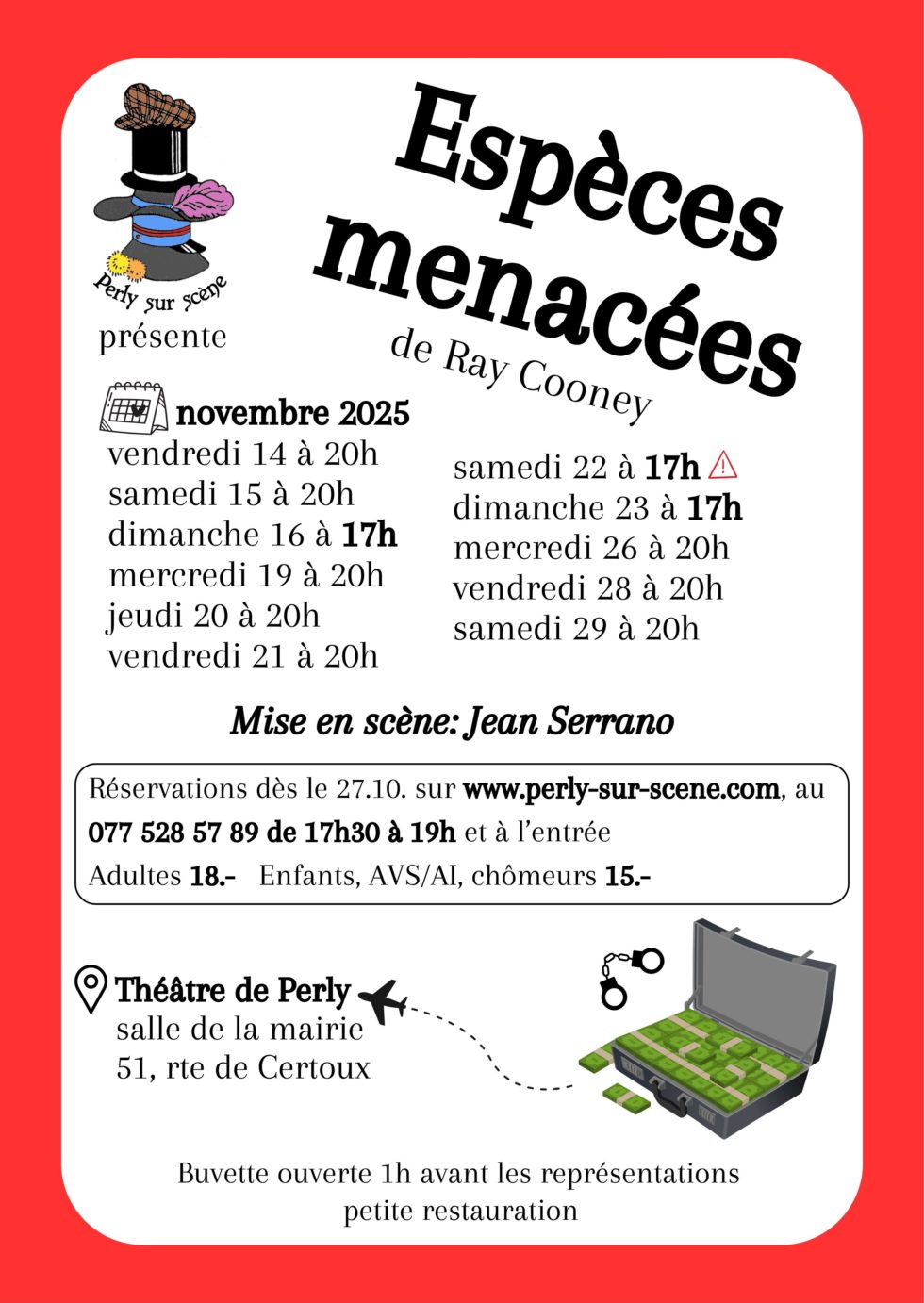 Espèces menacées, de Ray Cooney | FSSTA Fédération Suisse des Sociétés ...